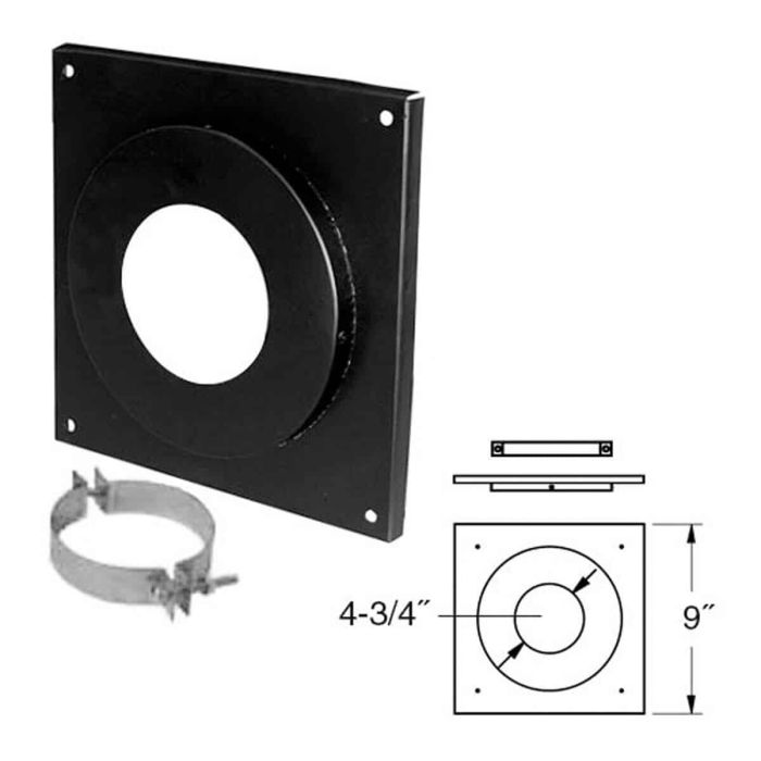 4PVP-FS 4" Pellet Vent Pipe, Ceiling support, firestop spacer | Hearth ...